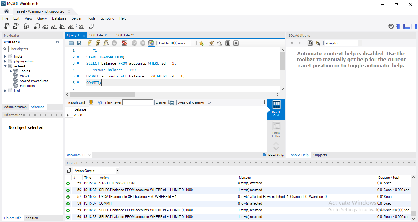 Lab 1 - Advanced Database Labs